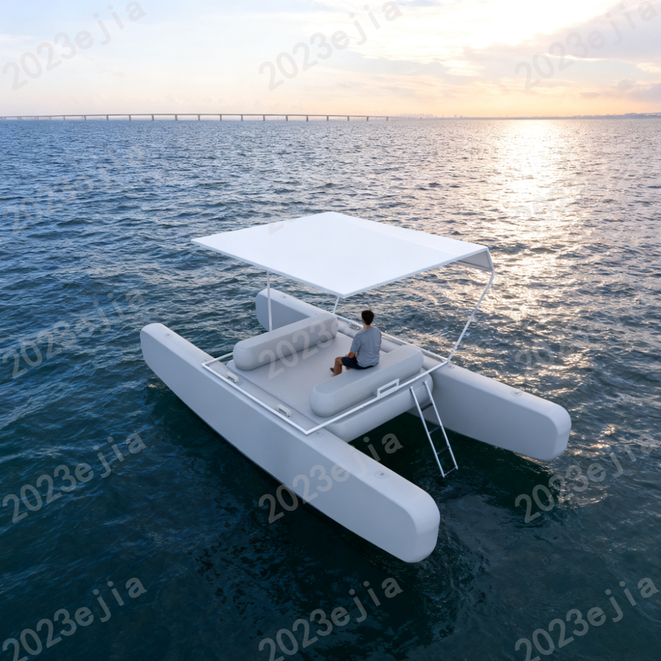 Inflatable Pontoon Boat - Durable & Fun for Sea Activities