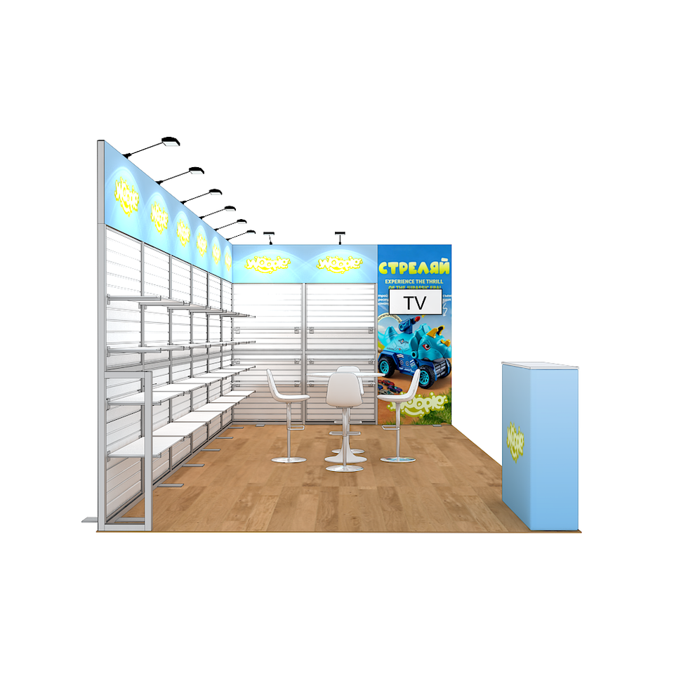 10x20ft Portable Slat Wall - Easy Setup Exhibition Stand