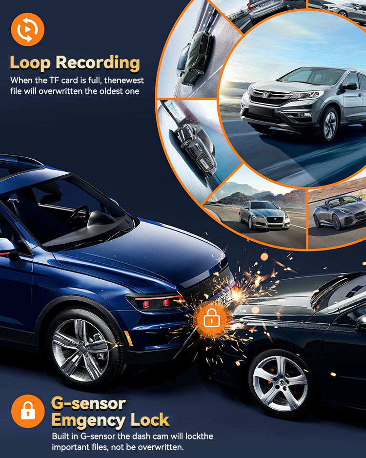 Lenovo Car Recorder - 4K WiFi Night Vision Dashcam