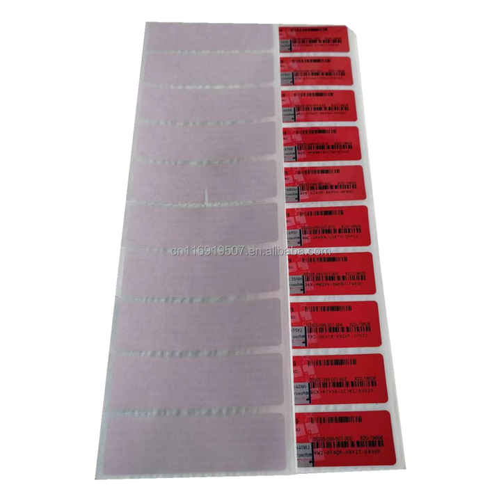 High Quality Software Red Label For Win 10 Pro Key Sticker Use OEM Key ...