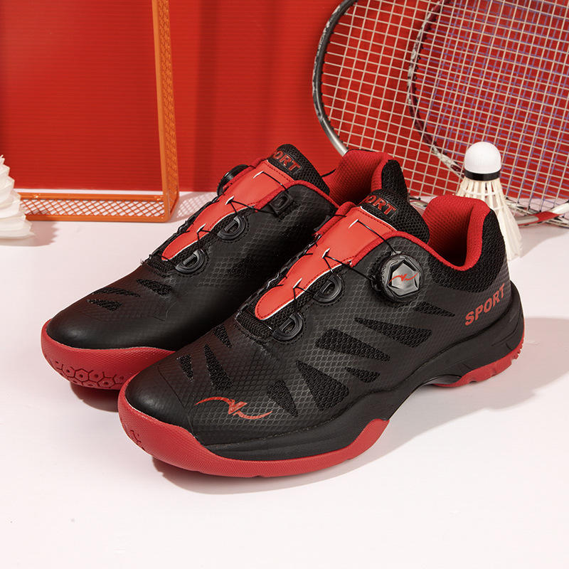 Professional Knob Closure Badminton Sneakers Tennis Training Shoes ...