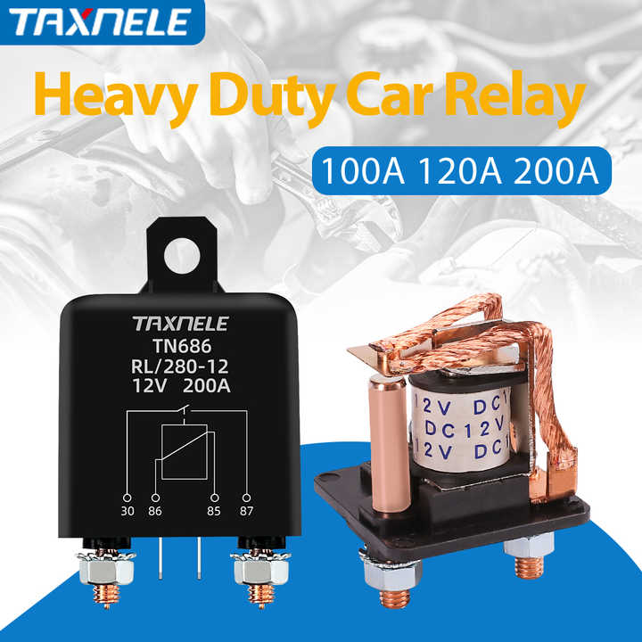 High Current Starting Relay 200A 100A 12V 24V Power Automotive Heavy ...