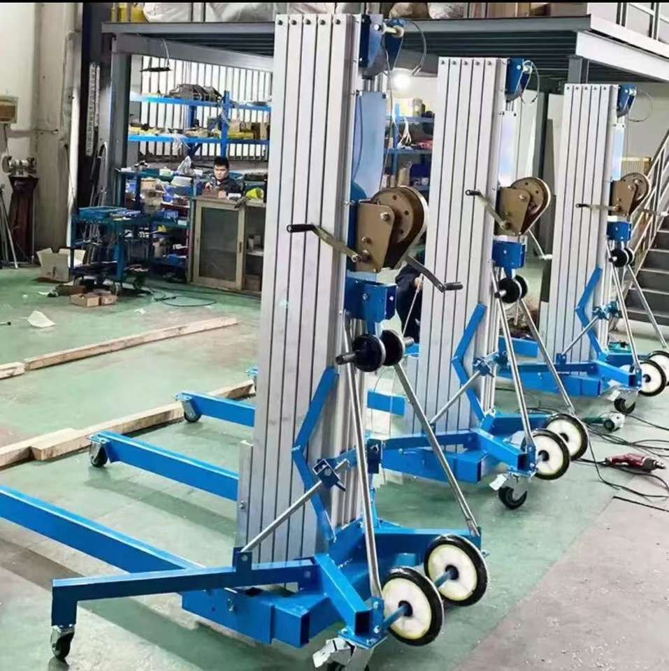FoldablePortableAluminumMaterialLiftHandWinchDrivenNoPowerNeededIdealCh ...