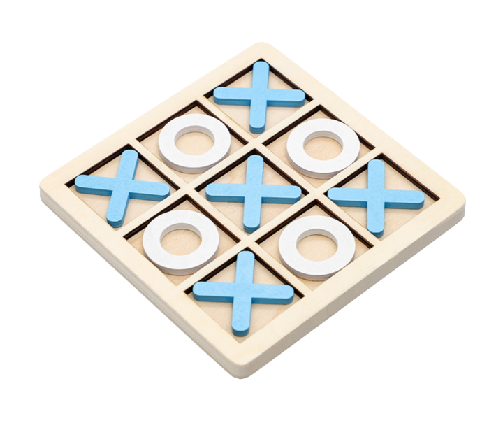 Fun Family Interactive Tic Tac Toe Chess Logical Thinking Wooden Puzzle ...