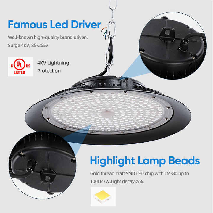 Commercial Industrial Lighting 100W 150W 200W IP65 Round UFO Led High ...