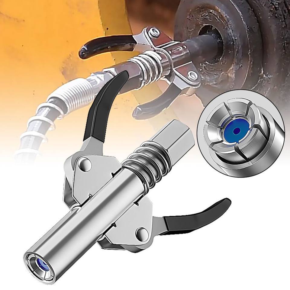 10000 PSI Double Handle Quick Release Grease Nozzle Lock Type