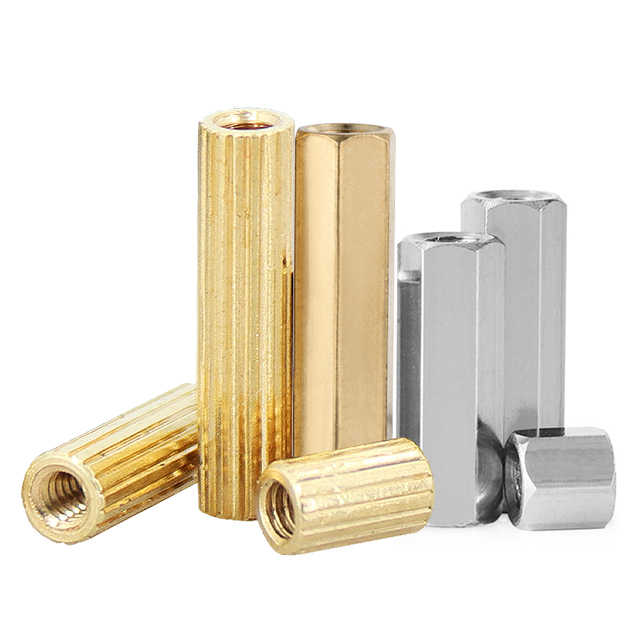 PCB Double-pass Copper Stud Brass Round Knurled Female Thread Stud ...