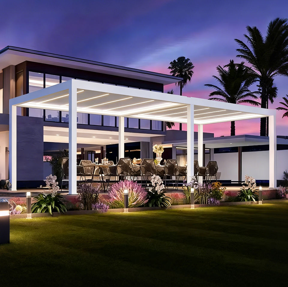 OEM Factory Modern Bioclimatic Pergola Patio Covers Backyard Automatic ...