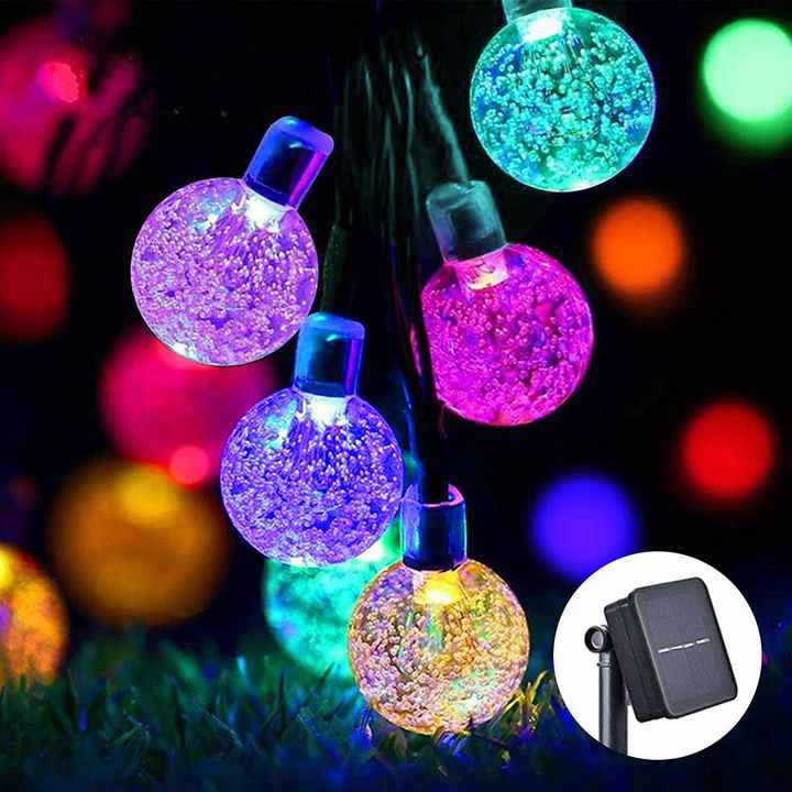 TAIKOO Christmas Light Ball Outdoor 100 Led Multi-Color Crystal Globe 8 ...