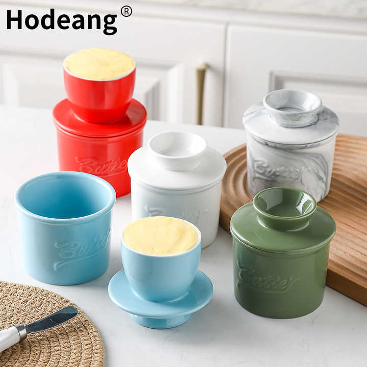 Ceramic Cheese Dishes & French Butter Dish with Lid