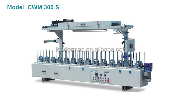 Wooden door wrapping paper coating profile packing machine cold glue ...