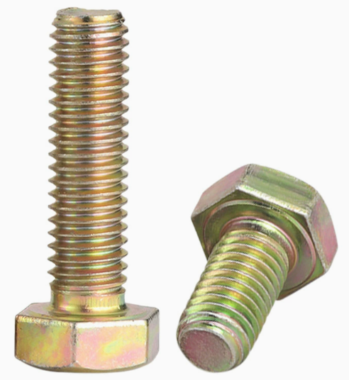 DIN933 Grade 8.8 10.9 Yellow Zinc Plated Hex Bolt, YZP High Tensile ...