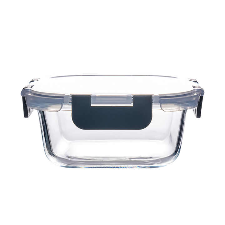 Rectangular High Borosilicate Glass Bento Lunch Box Microwave Safe ...
