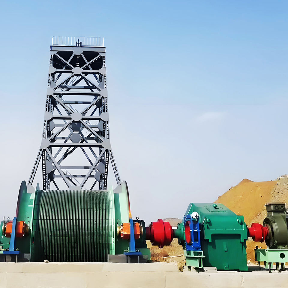 JTP1.2m Drum Mine Hoist 75KW 3T 512m Gold Ore Shaft-Incline Hoisting ...