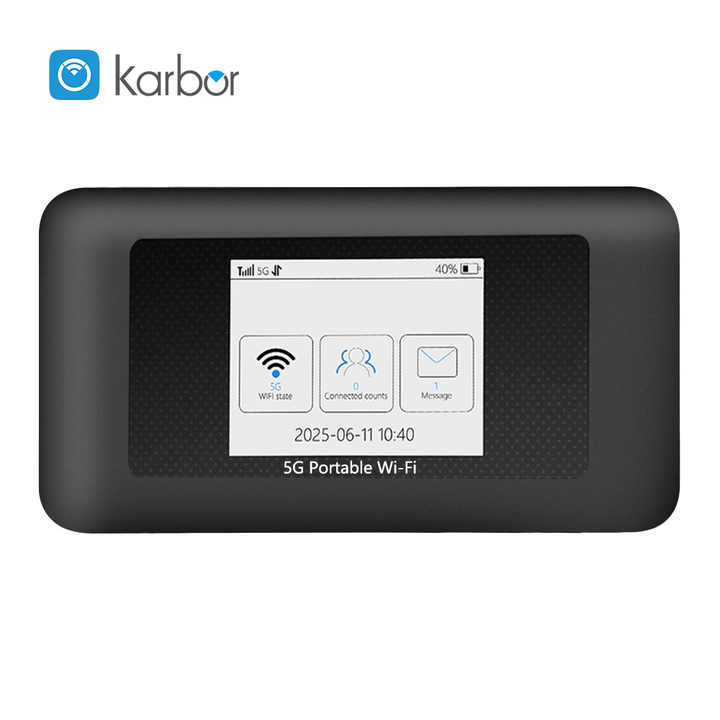 Karbor 5000mAh 5G Dual-Band Portable WiFi Router 72H Streaming Hotspot ...