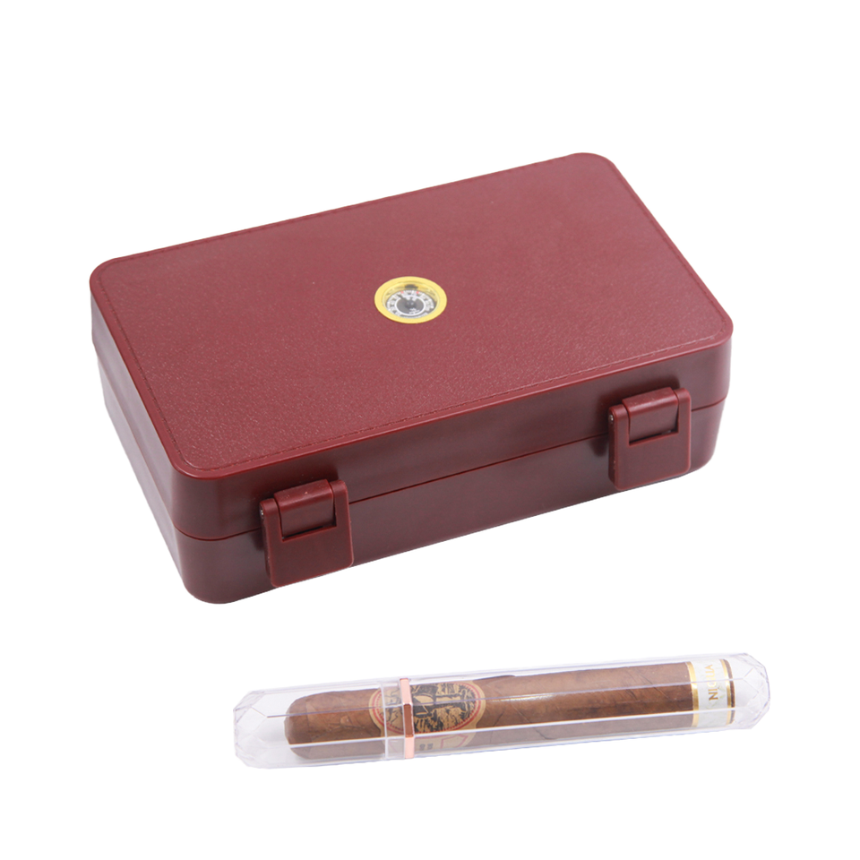 CIGARLOONG Classic Waterproof Travel Cigar Humidor Plastic Carrying ...