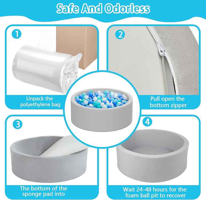 Kids Foldable House Ocean Play Ball Pool Baby Swim Pool Playground Tent ...