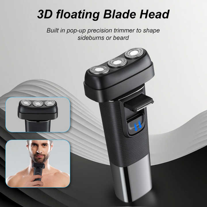 3d With Base Rotary Electric Shaver for Men Stainless Steel Floating ...