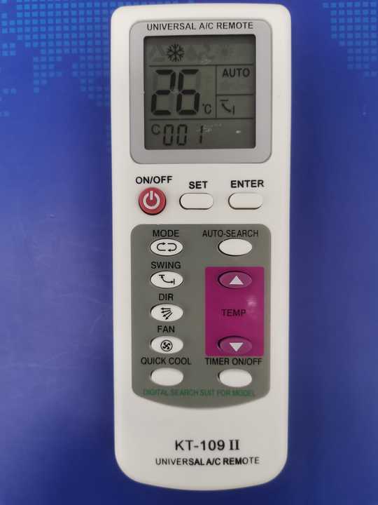 Universal Mini-Split Air Conditioner Remote Control KT-109II