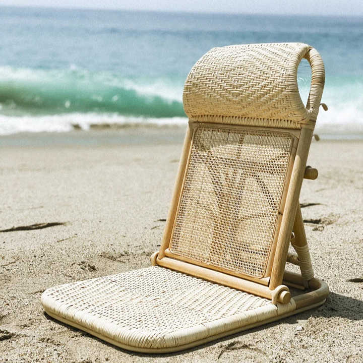 Boho Modern Design Classic Look Lightweight Handy Rattan Foldable Beach ...