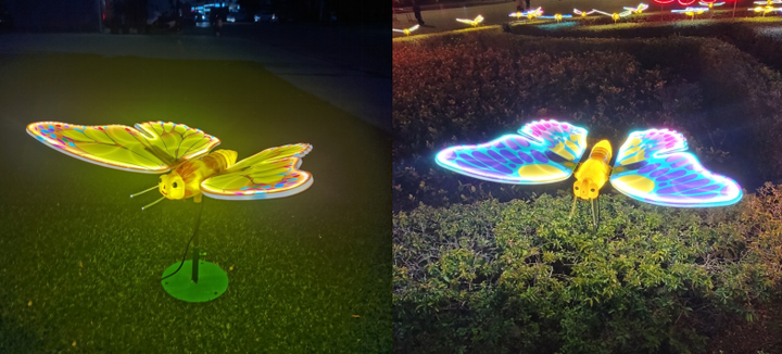Outdoor Garden Led Butterflies Decoration Colorful 40CM Simulated ...