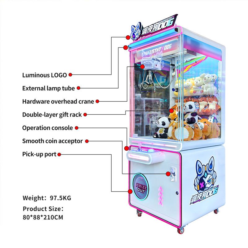 Luxury Rounded-corner Naughty Dog Acrylic & Metal Doll Machine| Alibaba.com