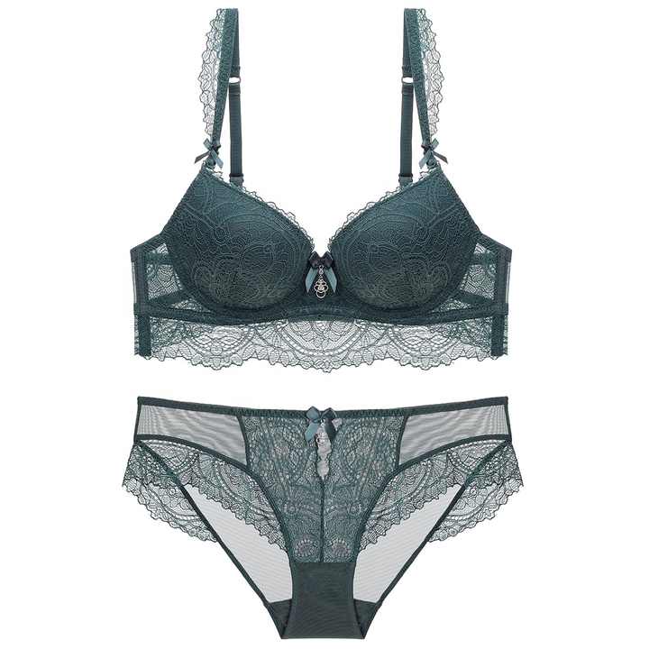 Li Yan 34 Size Breast Women Lace Bra Set Push Up Lingerie Sexy Bra Transparent Bra