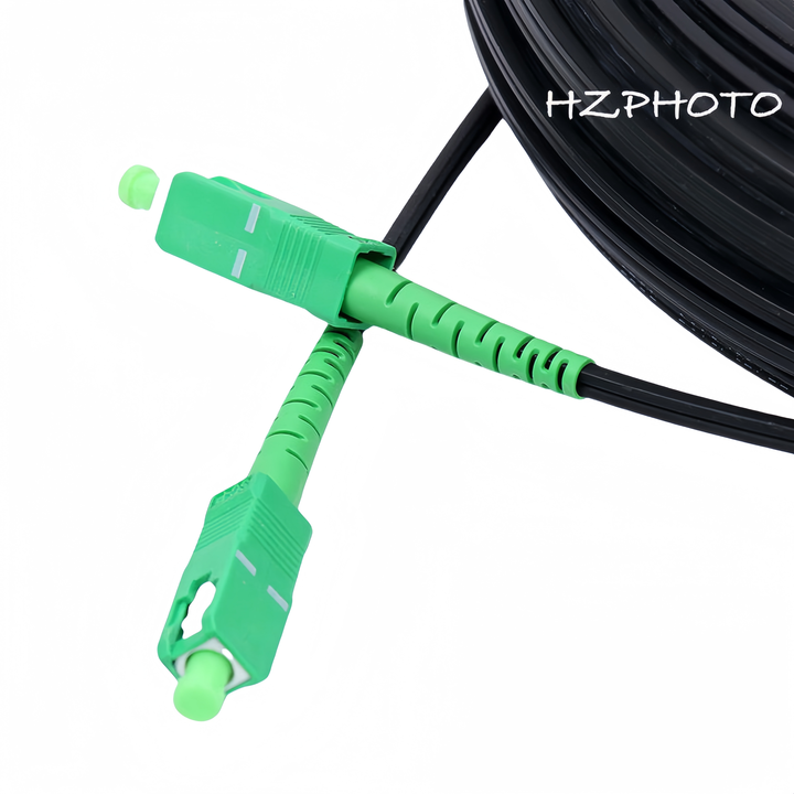 Outdoor Preconnectorized drop cable SC/APC-SC/APC Fiber Optic Jumper SM G657A2 SX FTTH Drop ...