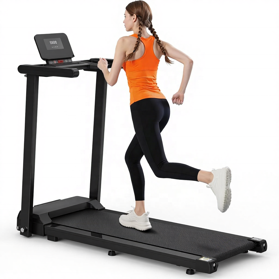 Folding Treadmill with Handle 300 LBS Capacity 2.5HP Compact with LED ...