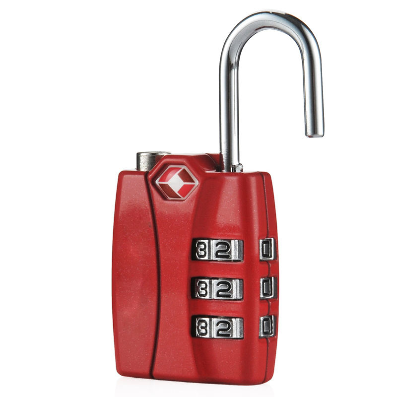 Custom Logo TSA Approved Luggage Lock with Open Indicator Zinc Alloy 3 ...