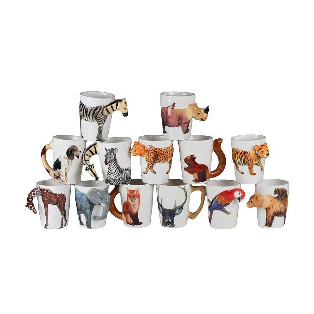 Cute 3D Animal Mug - Ceramic Coffee Mugs for Gift & Home