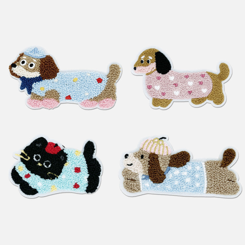 Cute Cartoon Animal Puppy Patches Different Dog Shape Sew on Iron on ...