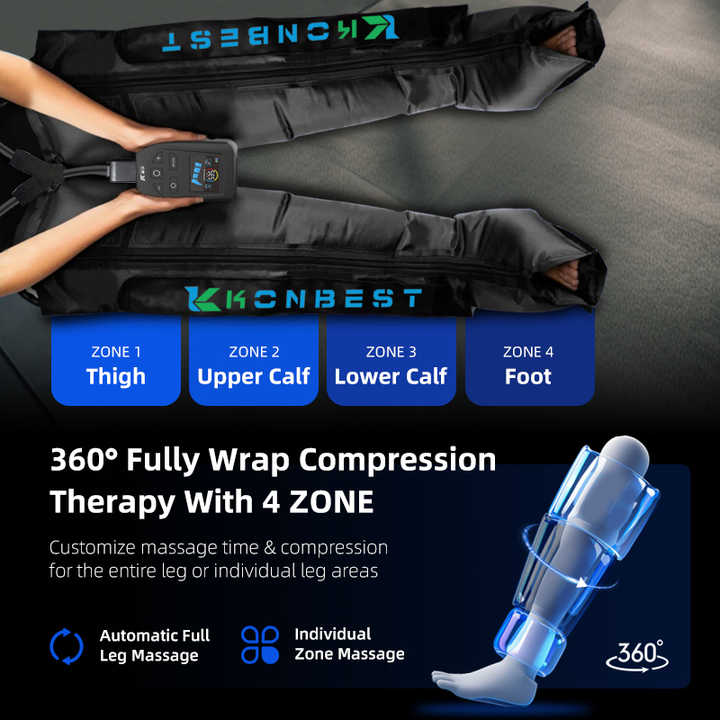 Tens Machine Physiotherapy Pressure Air Compression Leg Recovery ...