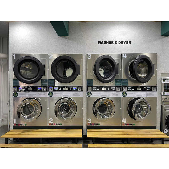 25kg Laundromat Clothes Washer and Dryer - Commercial Laundry Equipment