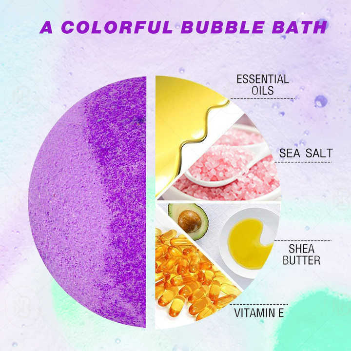 Custom Handmade Bath Bomb Box Organic Rose Bath Bombs for Spa Use Fun ...