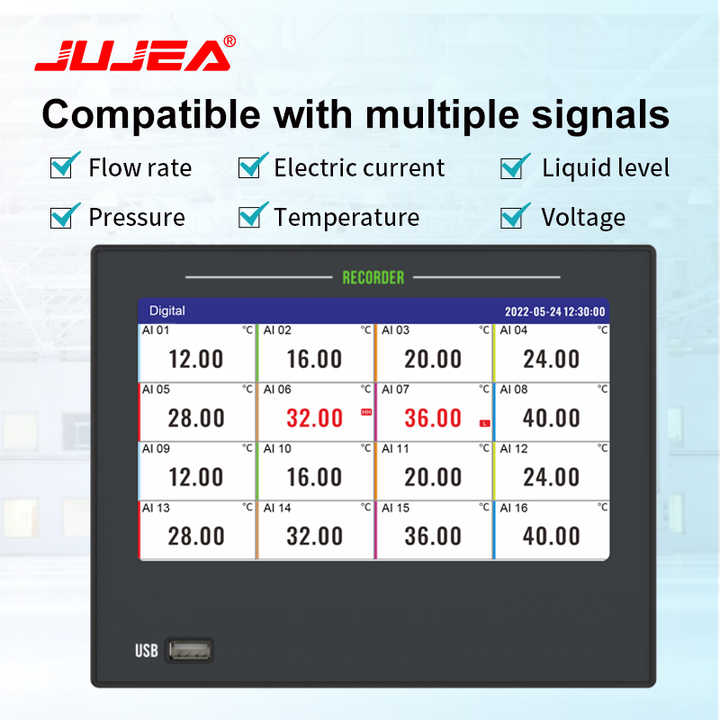 USB Touch Screen Data Logger with Ethernet Modbus Output Customizable ...