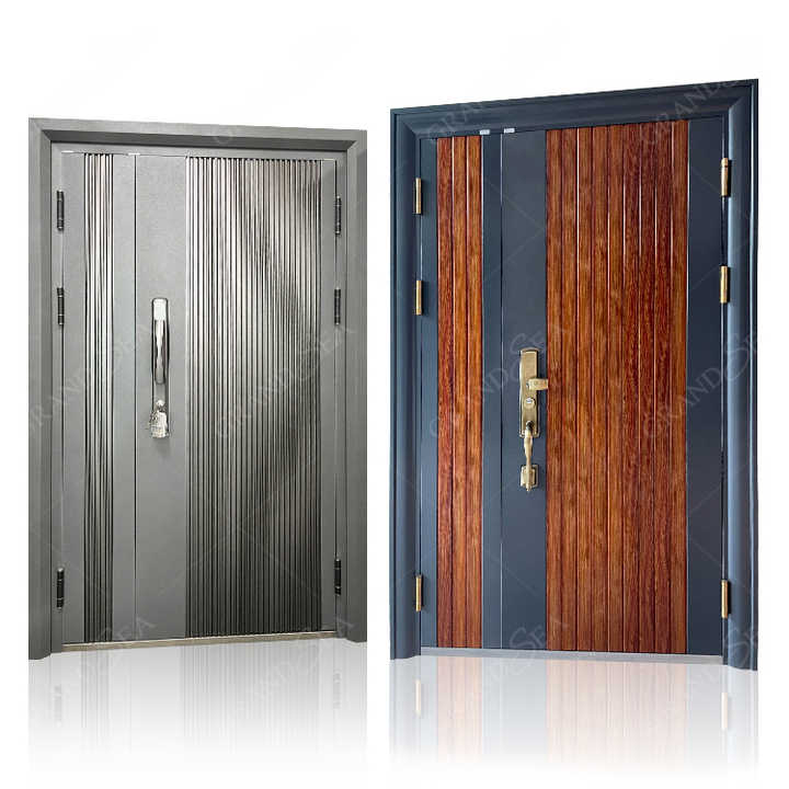 Modern Steel Security Doors with Waterproof & Soundproof Features, OEM