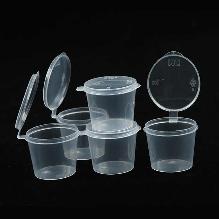 Compartment Plastic Sauce Cup Seasoning Container Dip Boxes With Lid ...