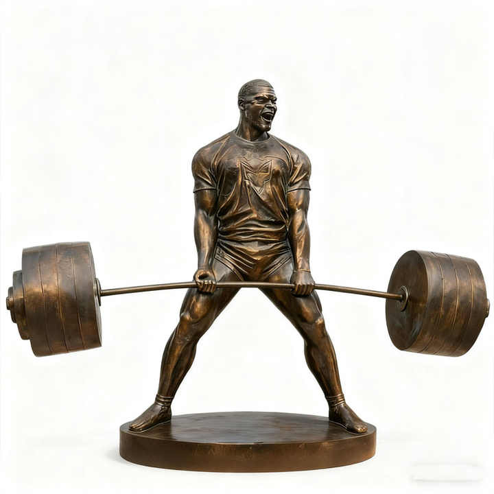 High-end Bronze Strongman Statue for Bodybuilding-Themed Fitness ...