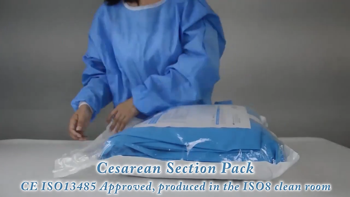 Disposable Sterile C-section Pack (ref:30101) Medical Kit for Cesarean ...