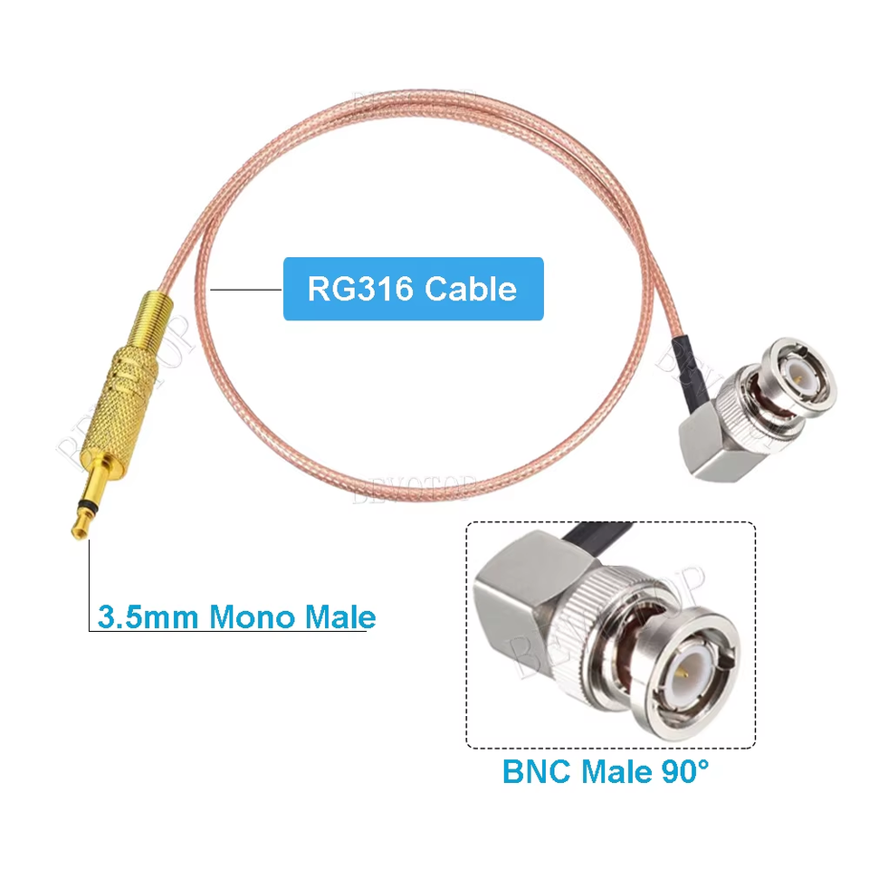 BNC Male Female to 3.5mm 1/8 Inch Mono TS Male Plug Stereo Adapter ...
