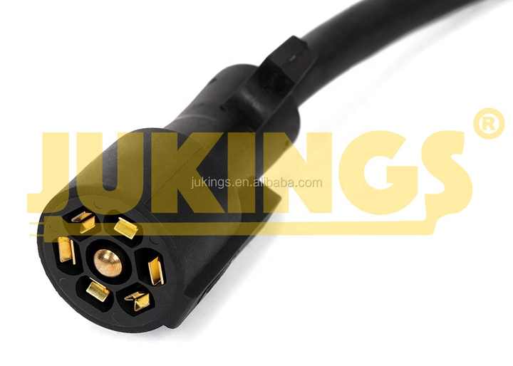 Heavy Duty 7-Way Industrial Trailer Cord 7-Pin Wiring Double Prongs ...