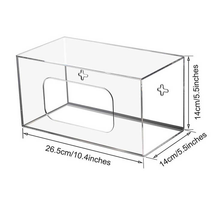 wall mounted Clear acrylic Garbage Bag dispenser Roll Holder plastic ...
