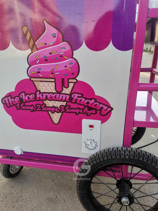 Commercial Ice Cream Push Cart & Mobile Display Trailer - OEM