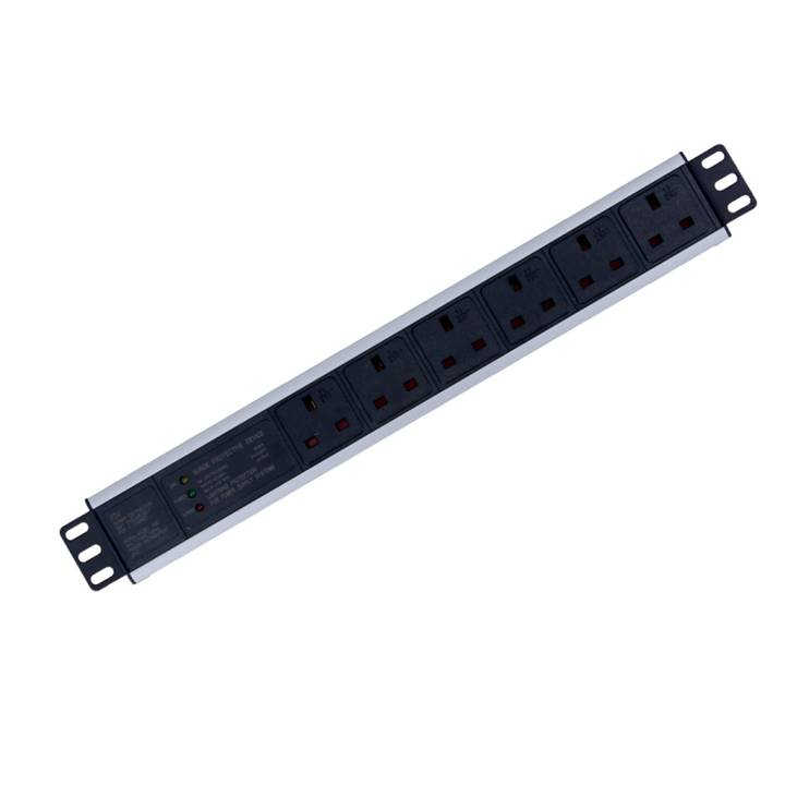13A 230VAC 19inch 6 Ports UK Type Sockets with Three Lights Filtering ...