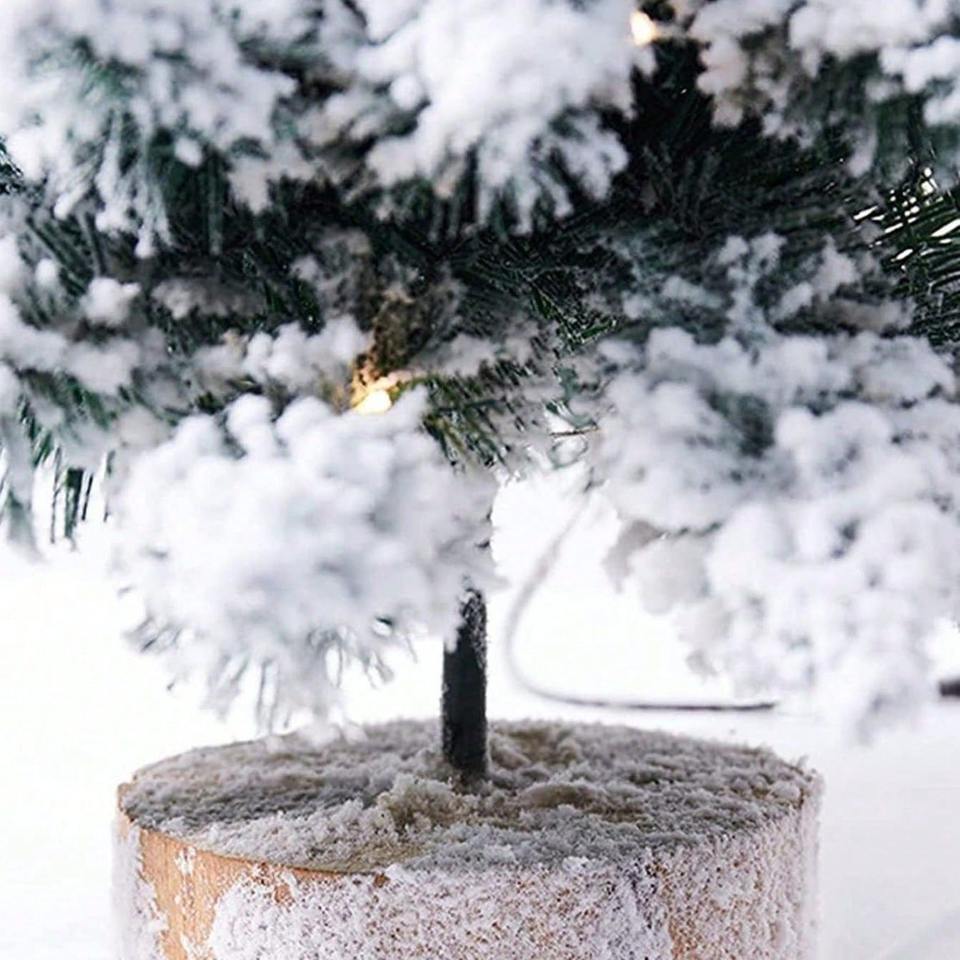 Factory Direct Flocked Small Mini PVC Pointed Christmas Tree Ornaments ...