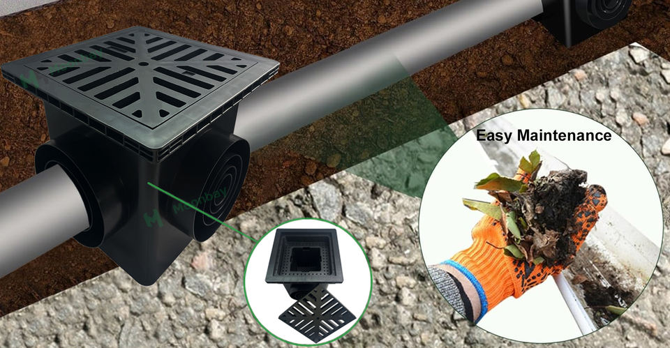 Moonbay Black Modern Plastic Filter Grate Drain Kit Corrosion-resistant ...