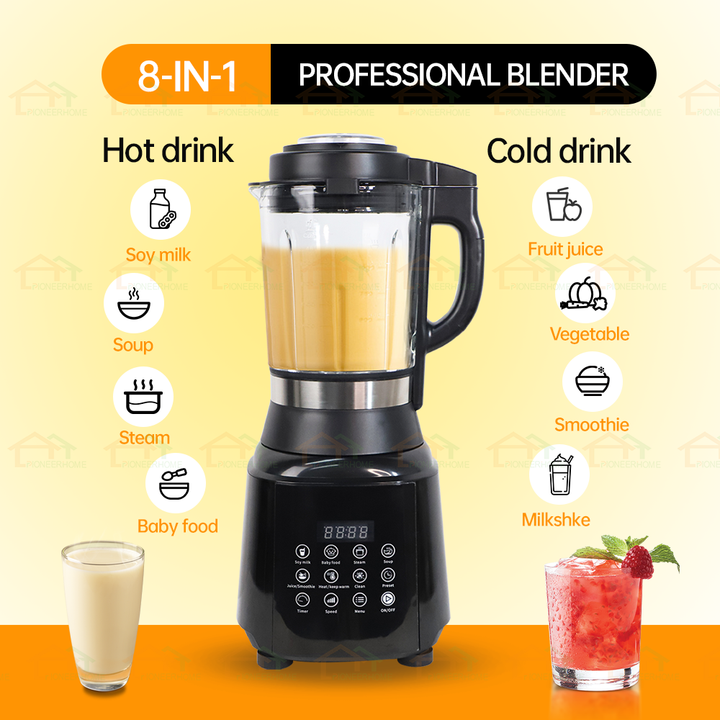 Multi-functional Household Inverter Mixer Soy Milk Heating Blender with ...