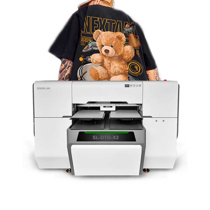 SHENLAN Double Station DTG Printer - Efficient T-Shirt Printing