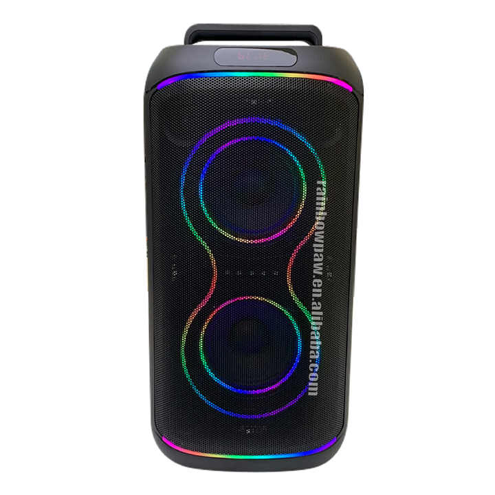 Bts-2255 Karaoke Portable Speaker Rgb Light Double 6.5 Inch Subwoofer ...